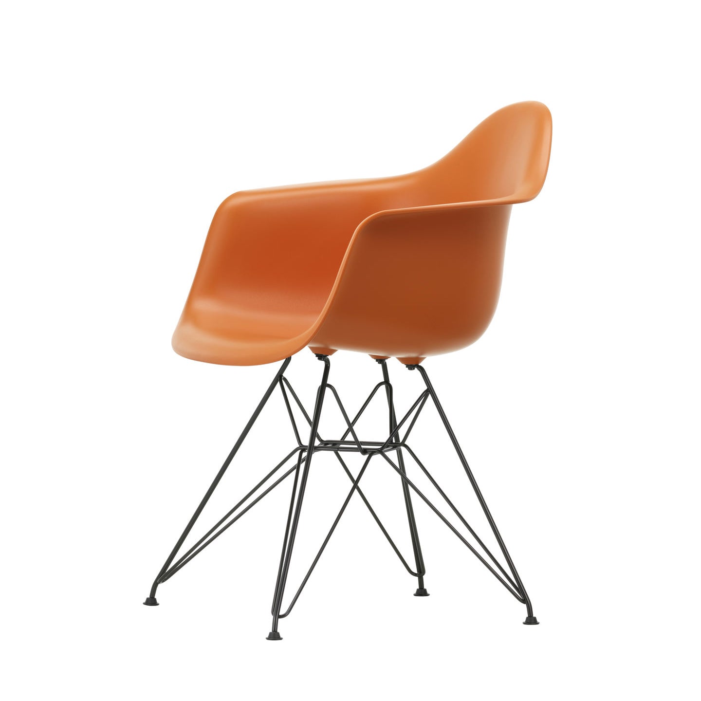 Cumpără scaunul Eames Plastic RE DAW cu picioare maro produs de Vitra
